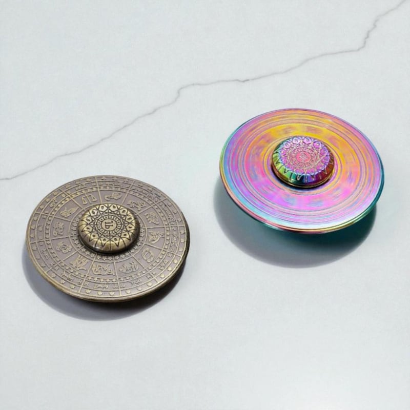 Rainbow Metal Fidget Spinners - Etsy