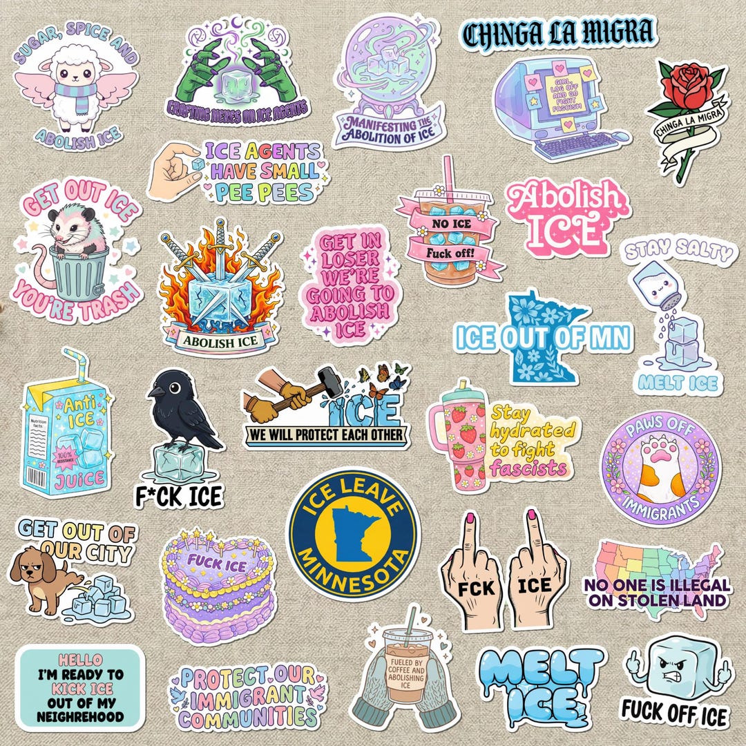 30pcs Abolish ICE Vinyl Stickers, Waterproof UV Resistant Decals - Etsy