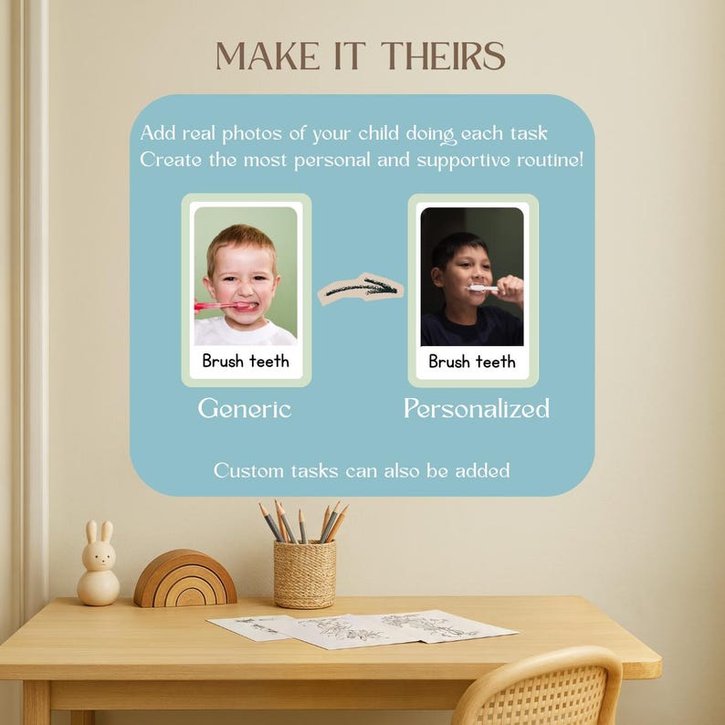 Visual Schedule for Kids | Daily Routine Chart + 24 Cards | Autism ADHD ...