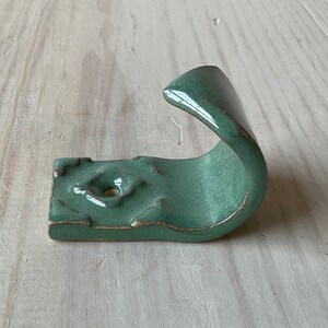 Small Green Ceramic Hook - Etsy