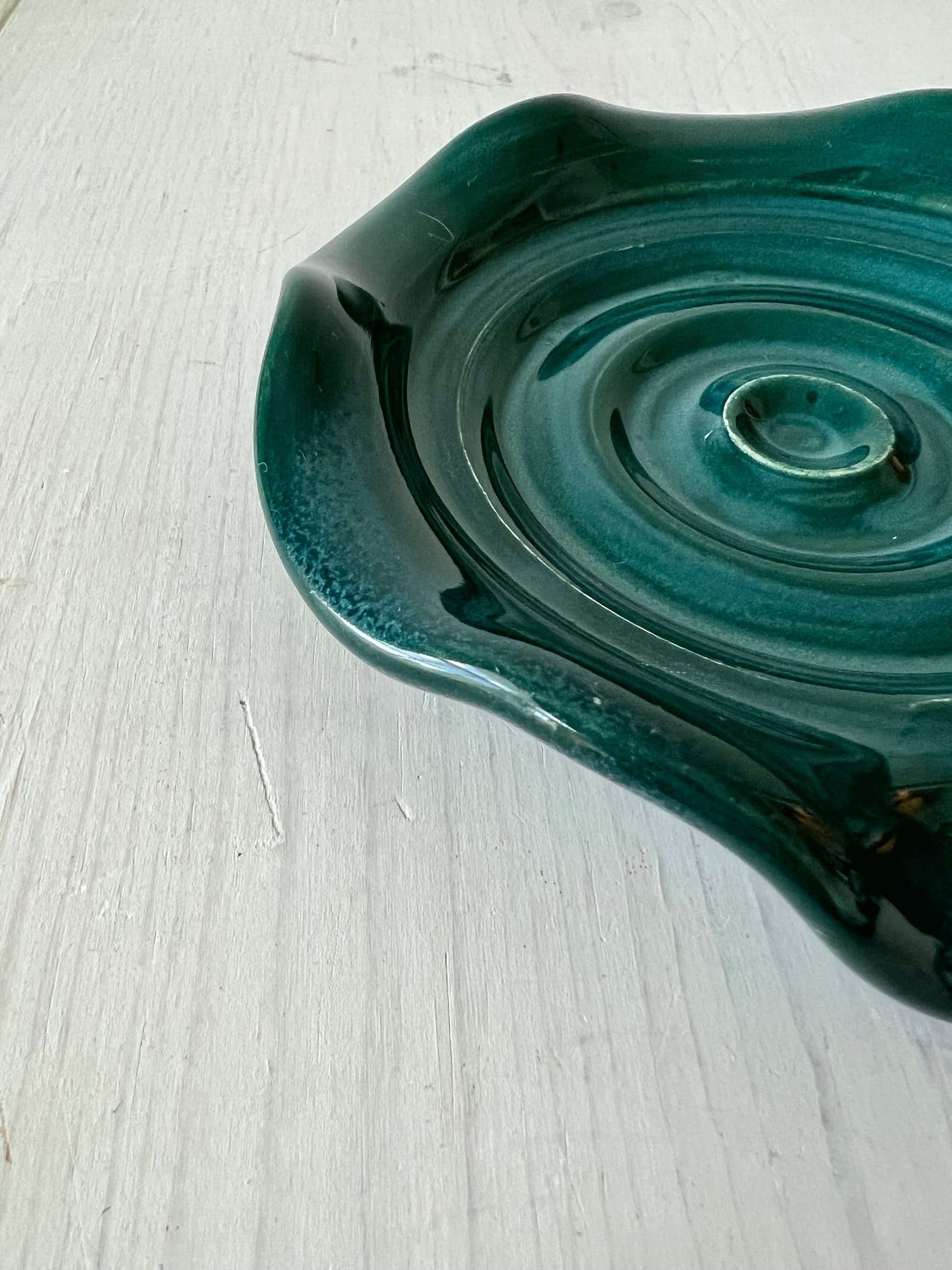 Emerald Green Spoon Rest, Handmade, Ceramic - Etsy