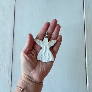 Small Ceramic Angel Ornament - Etsy