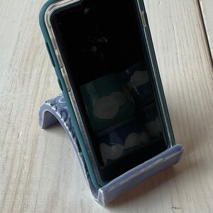 Blue Ceramic Cell Phone Stand Holder - Etsy
