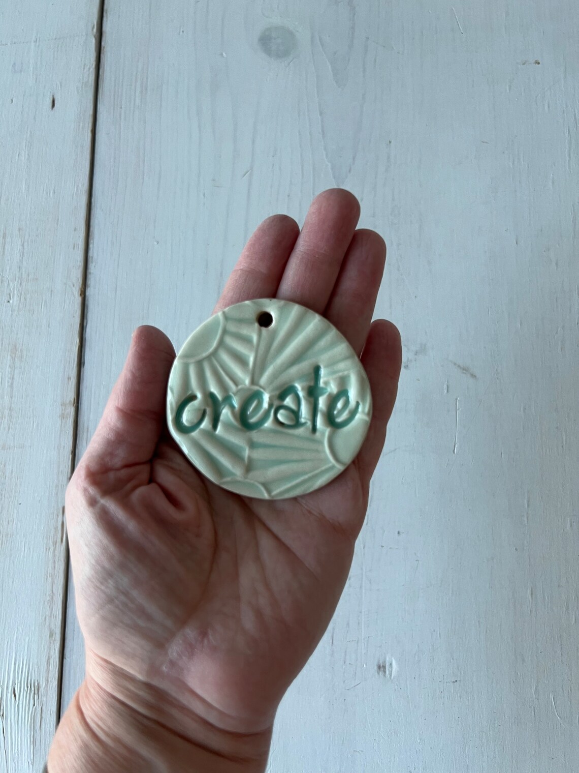 Personalized Ceramic Word Ornament: Made-to-order Focus Word Reminder ...