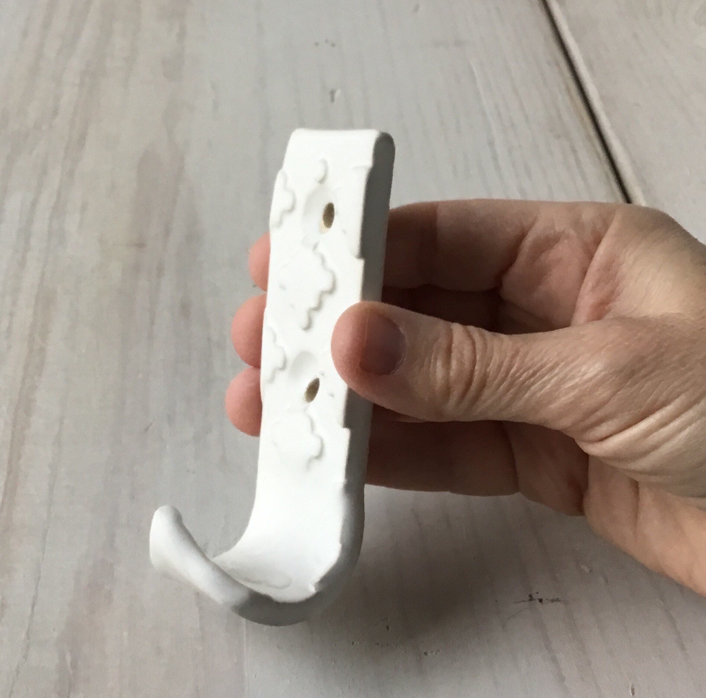 Medium White Ceramic Hook | Etsy