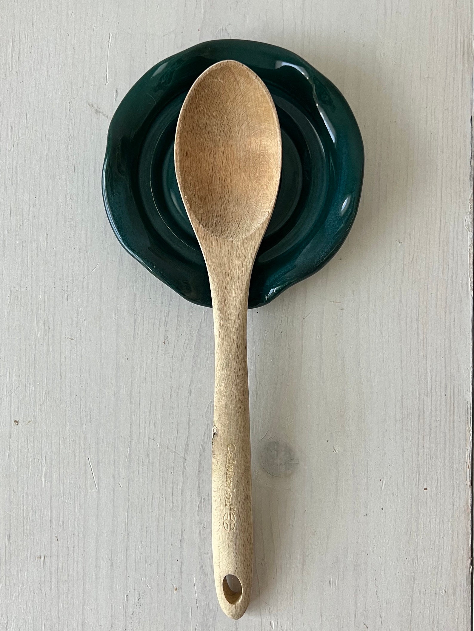 Emerald Green Spoon Rest, Handmade, Ceramic - Etsy