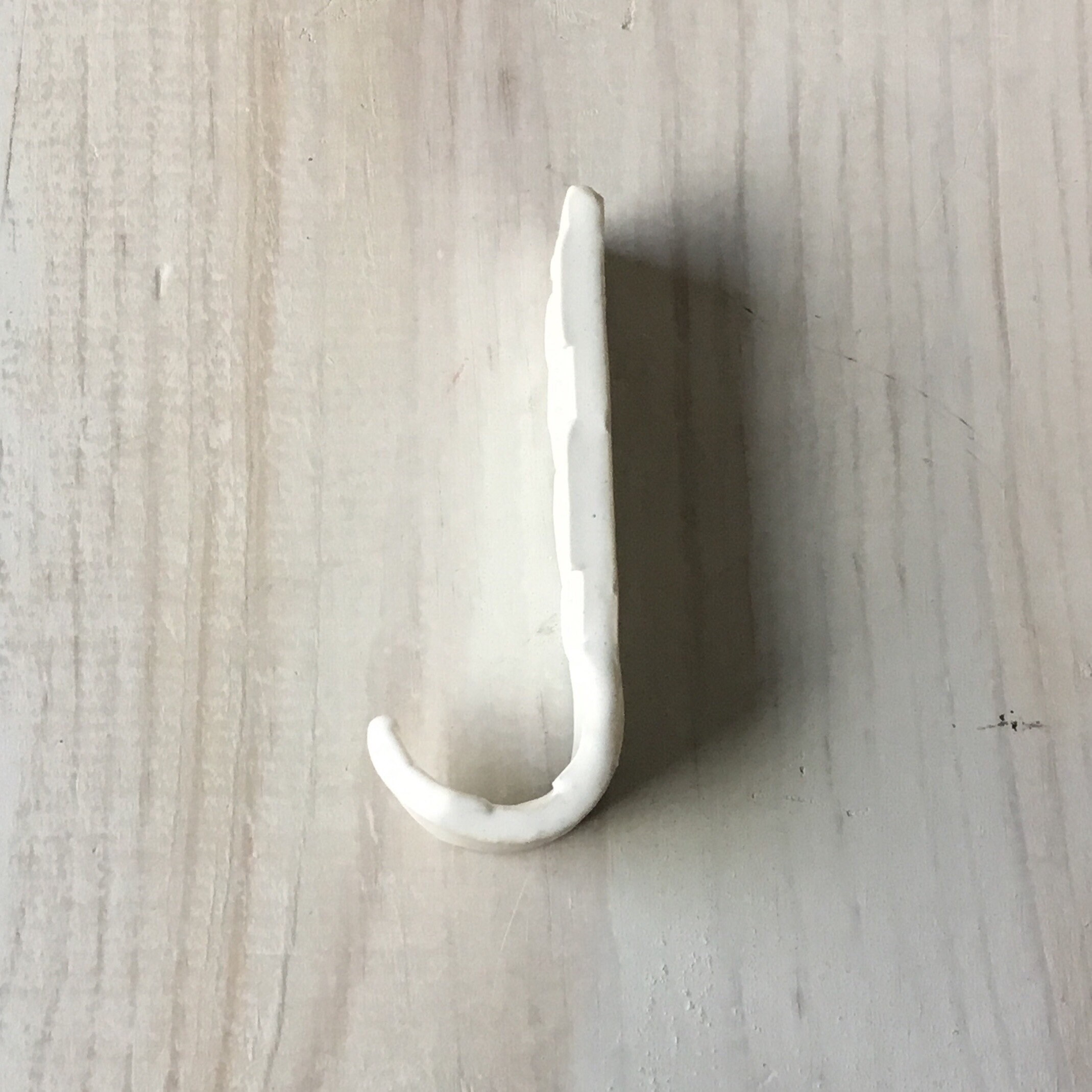 Medium White Ceramic Hook | Etsy