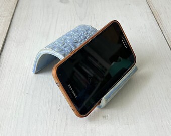 Blue Ceramic Cell Phone Stand Holder - Etsy