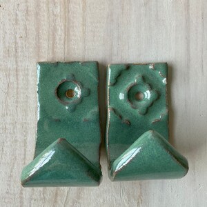 Small Green Ceramic Hook - Etsy
