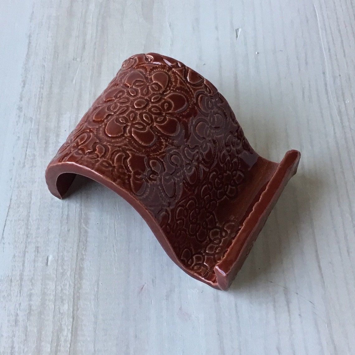 Red Ceramic Cell Phone Holder iPad holder | Etsy