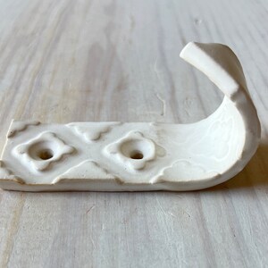 Medium White Ceramic Hook - Etsy