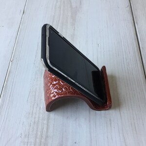 Red Ceramic Cell Phone Holder, iPad Holder, Handmade Cell Phone Stand ...