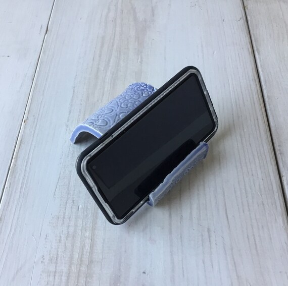 Blue Ceramic Cell Phone Stand Holder | Etsy