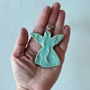 Small Ceramic Angel Ornament - Etsy