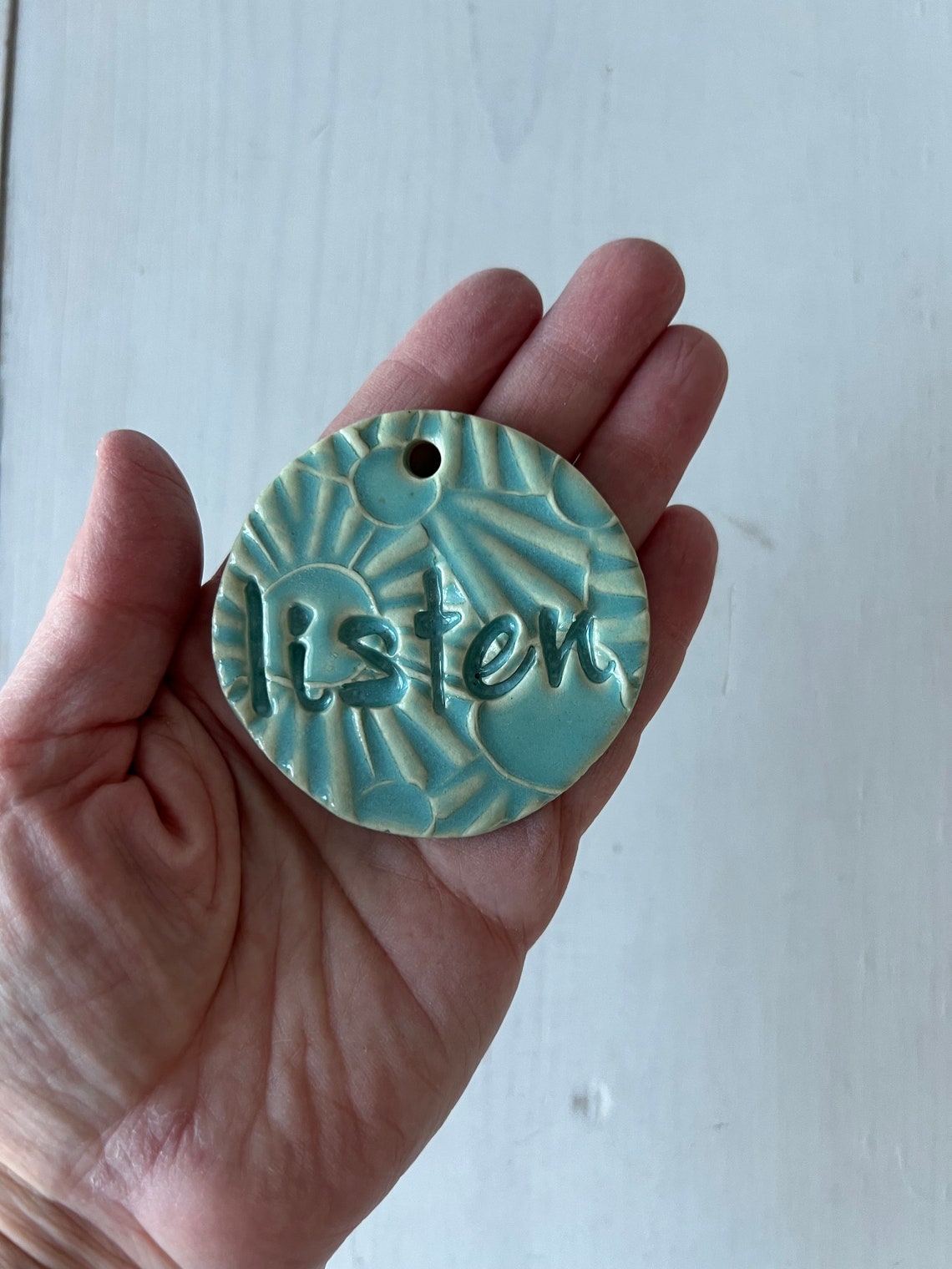 Personalized Ceramic Word Ornament: Made-to-order Focus Word Reminder ...