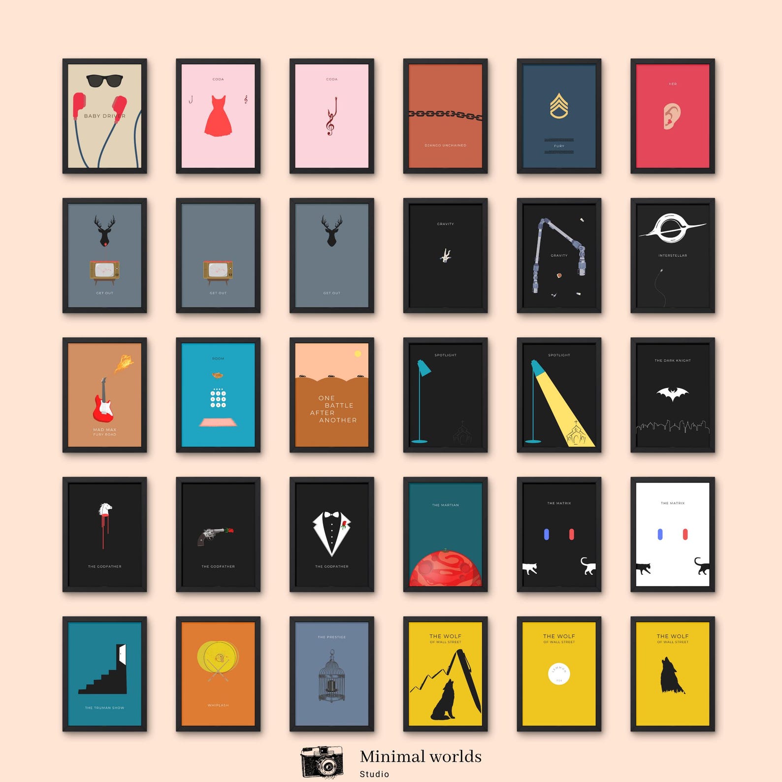 Minimalist Movie Posters | Set of 30 Film Art Prints (digital Download ...
