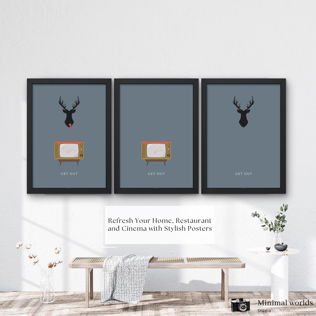 Get Out Movie Poster Set | Minimalist Horror Art (digital Download) - Etsy