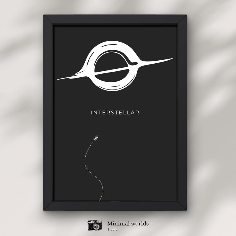 Minimalist Movie Poster | Interstellar | Digital Download Wall Decor ...