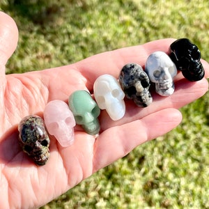 Mini Crystal Skull, Mini Skull, Dragon Stone, Rose Quartz, Aventurine ...