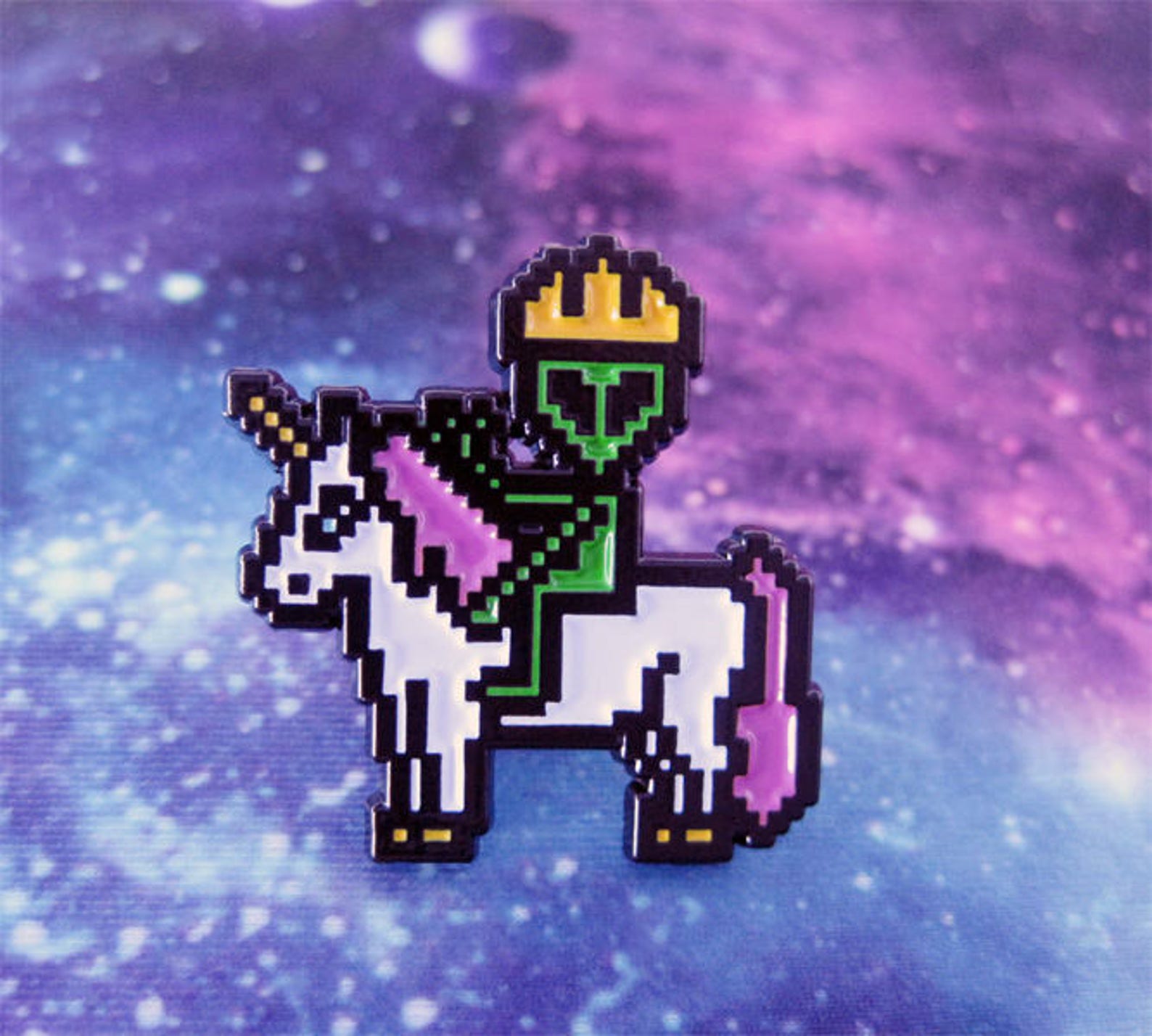 Alien Pin Alien Enamel Pin Alien on Unicorn Pin Alien - Etsy