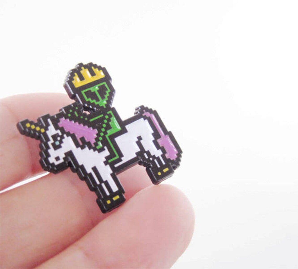 Alien Pin, Alien Enamel Pin, Alien on Unicorn Pin, Alien Badge, Alien ...