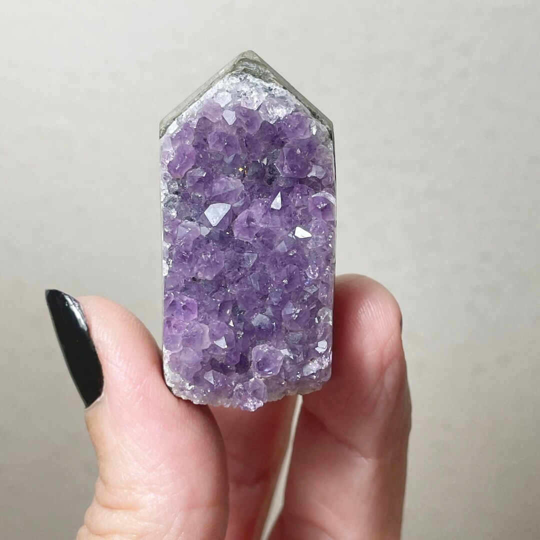 Mini Druzy Amethyst Tower, Purple Crystal, Sparkly Druzy Crystal, Mini ...