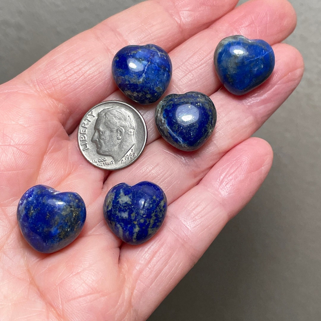 Mini Lapis Heart, Lapis Lazuli Heart Carving, Blue Crystal Heart, Mini ...