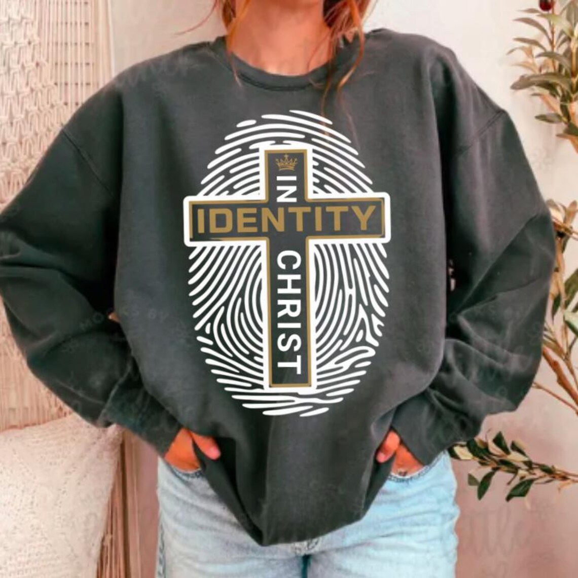 Identity in Christ PNG, Thumbprint Jesus Cross Png, Religious Art ...