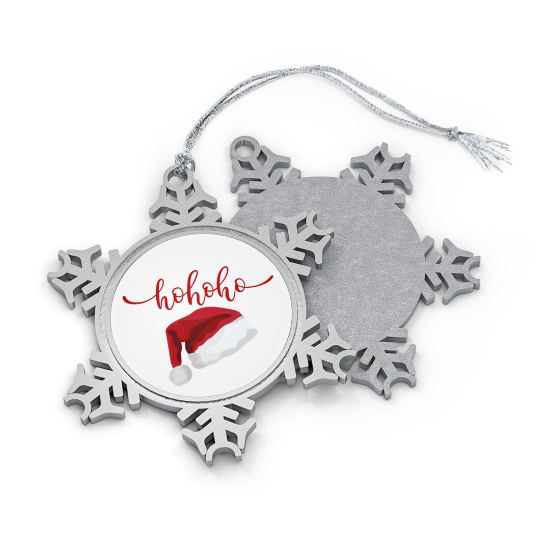Pewter Snowflake Ornament, Holiday Decoration, Christmas Gift, Winter ...