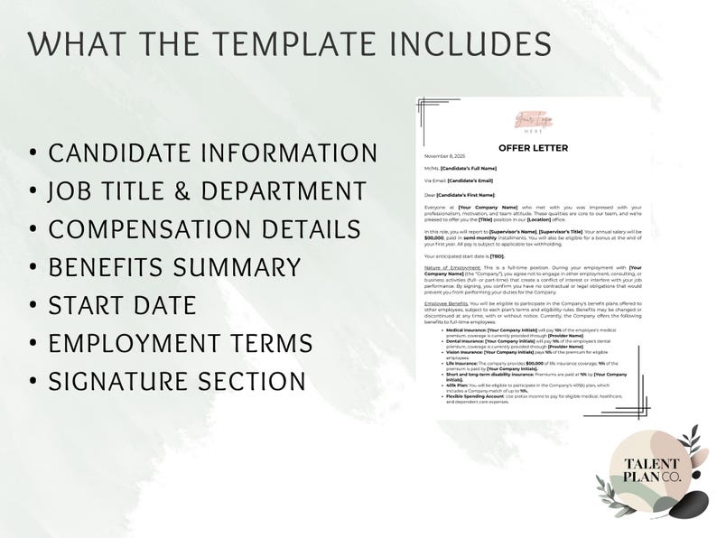 Job Offer Letter Template | Professional Employment Offer (word, Canva ...