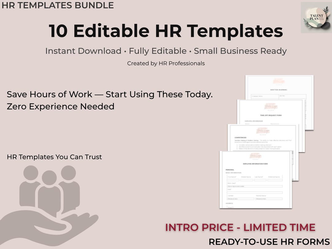 HR Starter Kit for Small Business | New Hire Paperwork, Onboarding ...