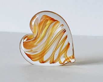 Glass Heart Paperweight - Etsy