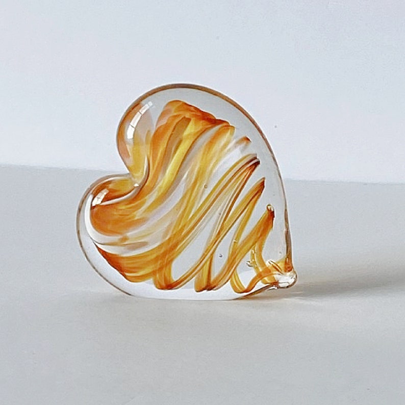 Glass Heart Paperweight - Etsy