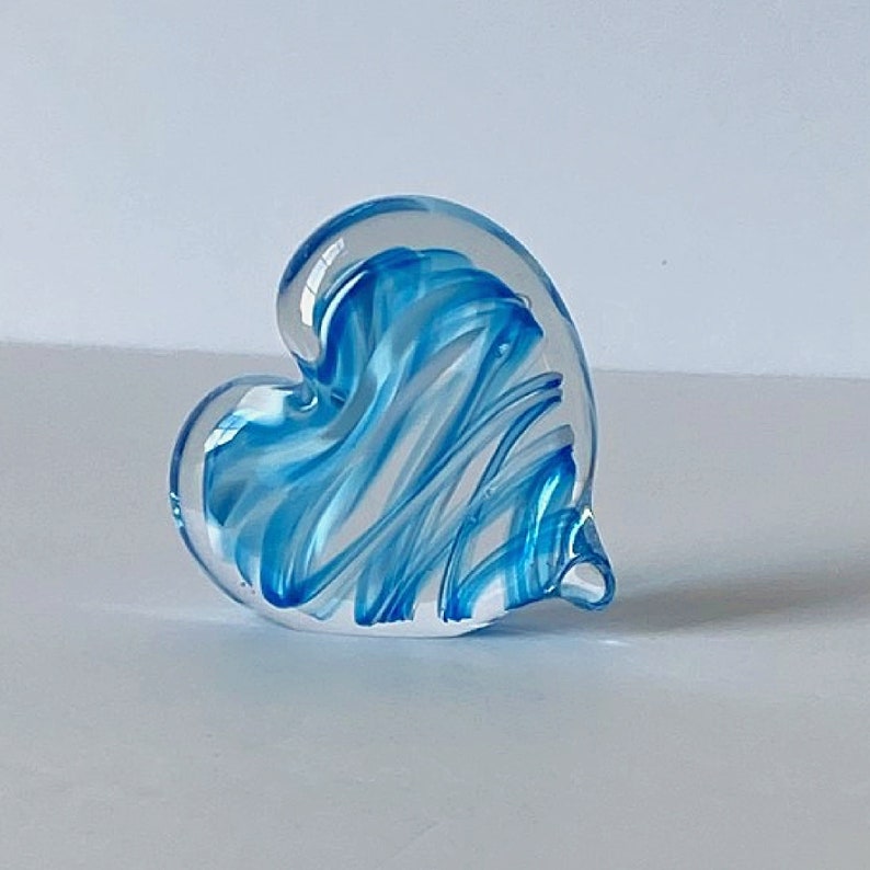 Glass Heart Paperweight - Etsy