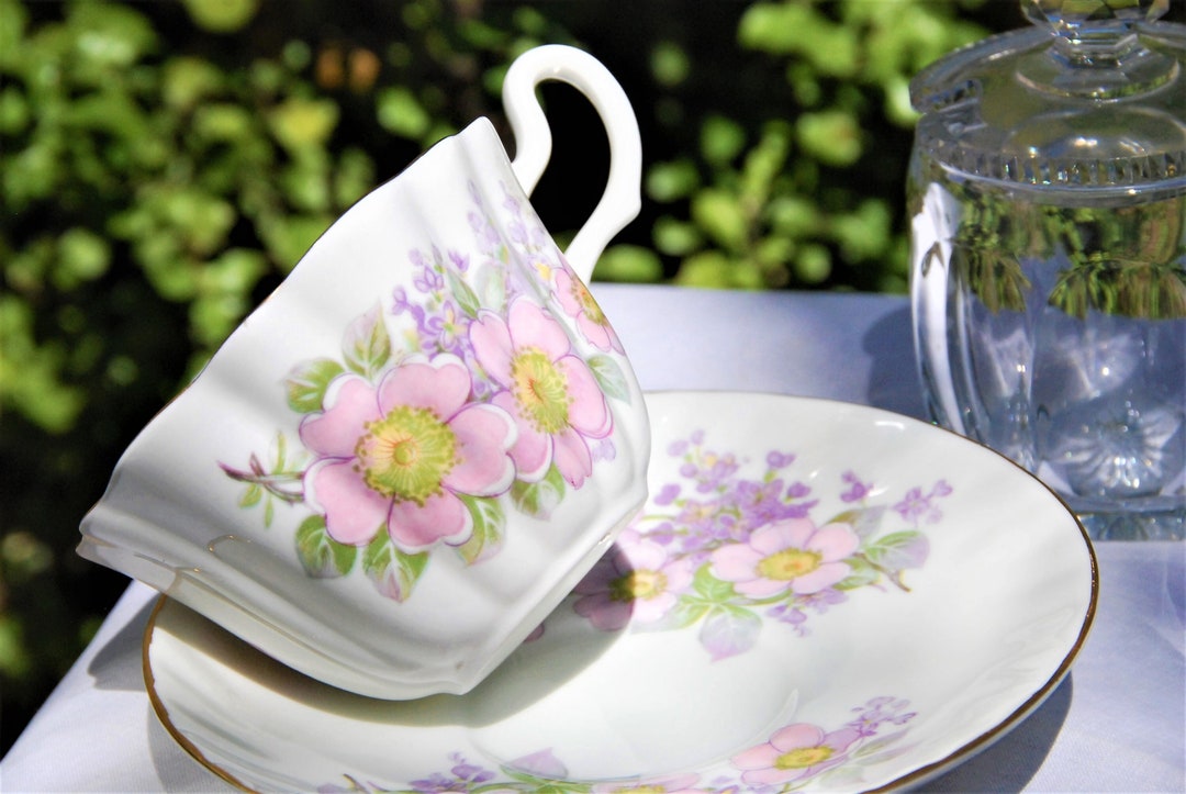 Royal Tara Teacup and Saucer: Pink Dogwood, Made in Ireland - Etsy