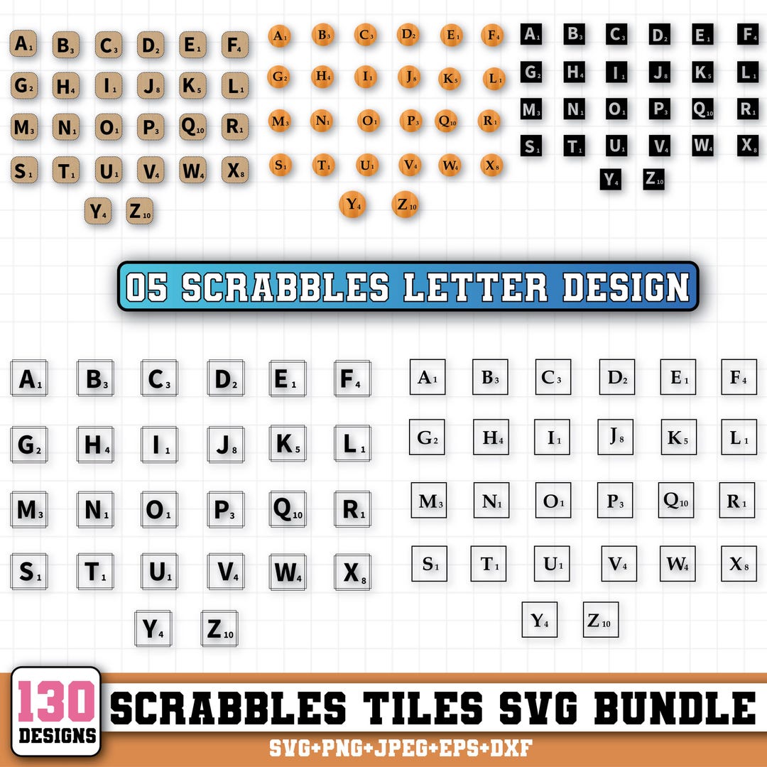 Fichas de Scrabble SVG, Letras de familia SVG, Fichas de letras del ...