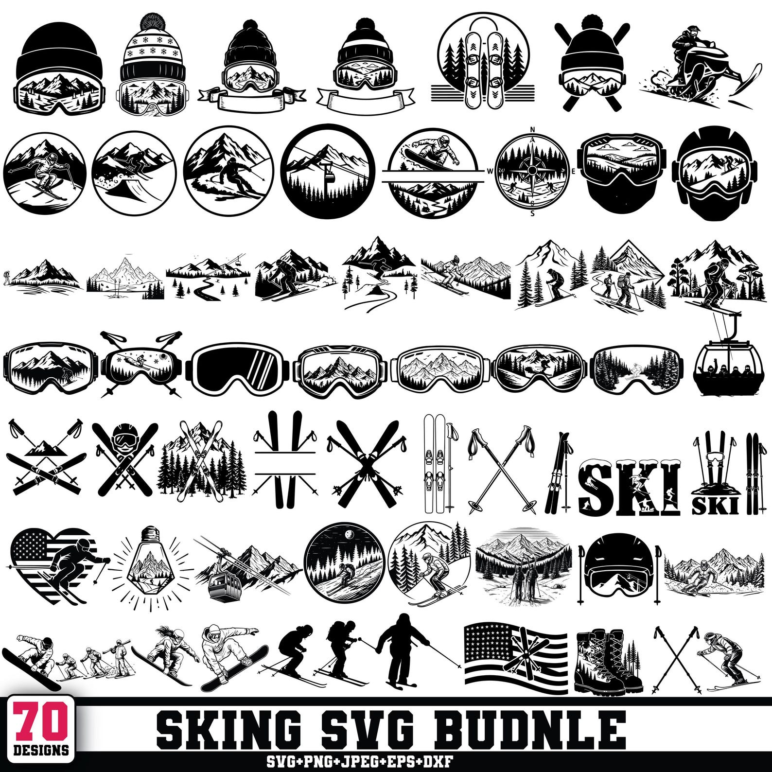 Skiing Svg,skiing Helmet Svg,ski Boots Svg,mountain Svg,winter Sport ...