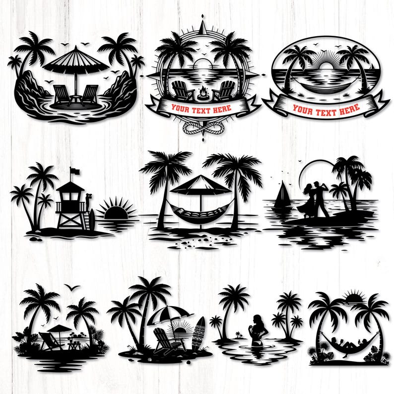 Beach Scenes Svg,beach Svg,lake Svg,ocean Sunset Svg, Beach Scenery Svg ...