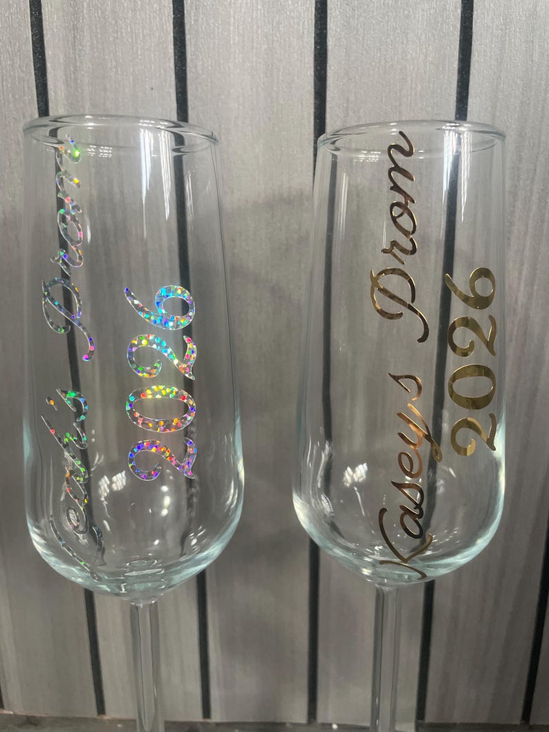 Personalised Prom Champagne Flute - Etsy UK