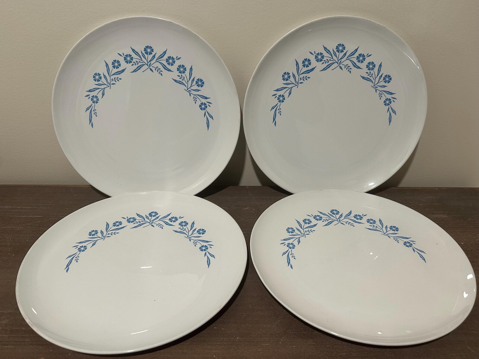 Vtg 4 Corelle Centura Blue Cornflower Dinner Plates “rare” - Etsy