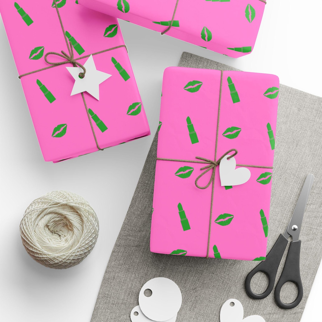 Alpha Kappa Alpha Wrapping Paper | Pink & Green Wrapping Paper | AKA ...