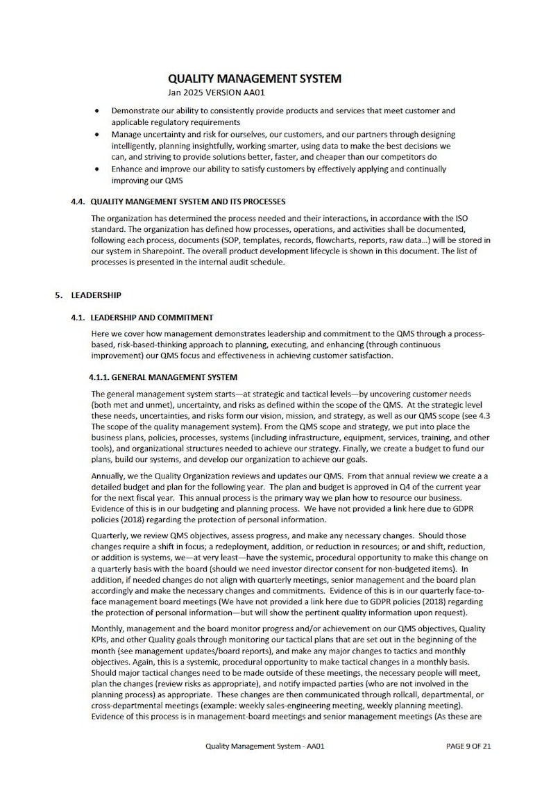 ISO 9001:2015 Quality Management System Template | Complete QMS Manual ...