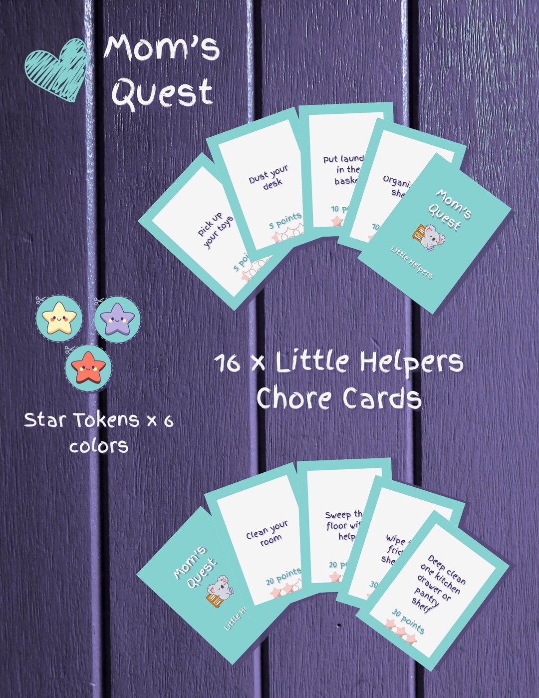 Cartes du tableau des tâches ménagères Petits assistants | Jeu familial ...