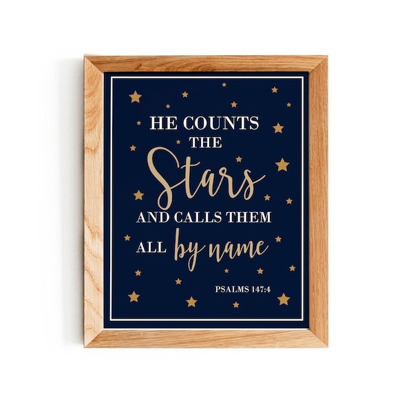 He Counts the Stars and Calls Them by Name - Etsy