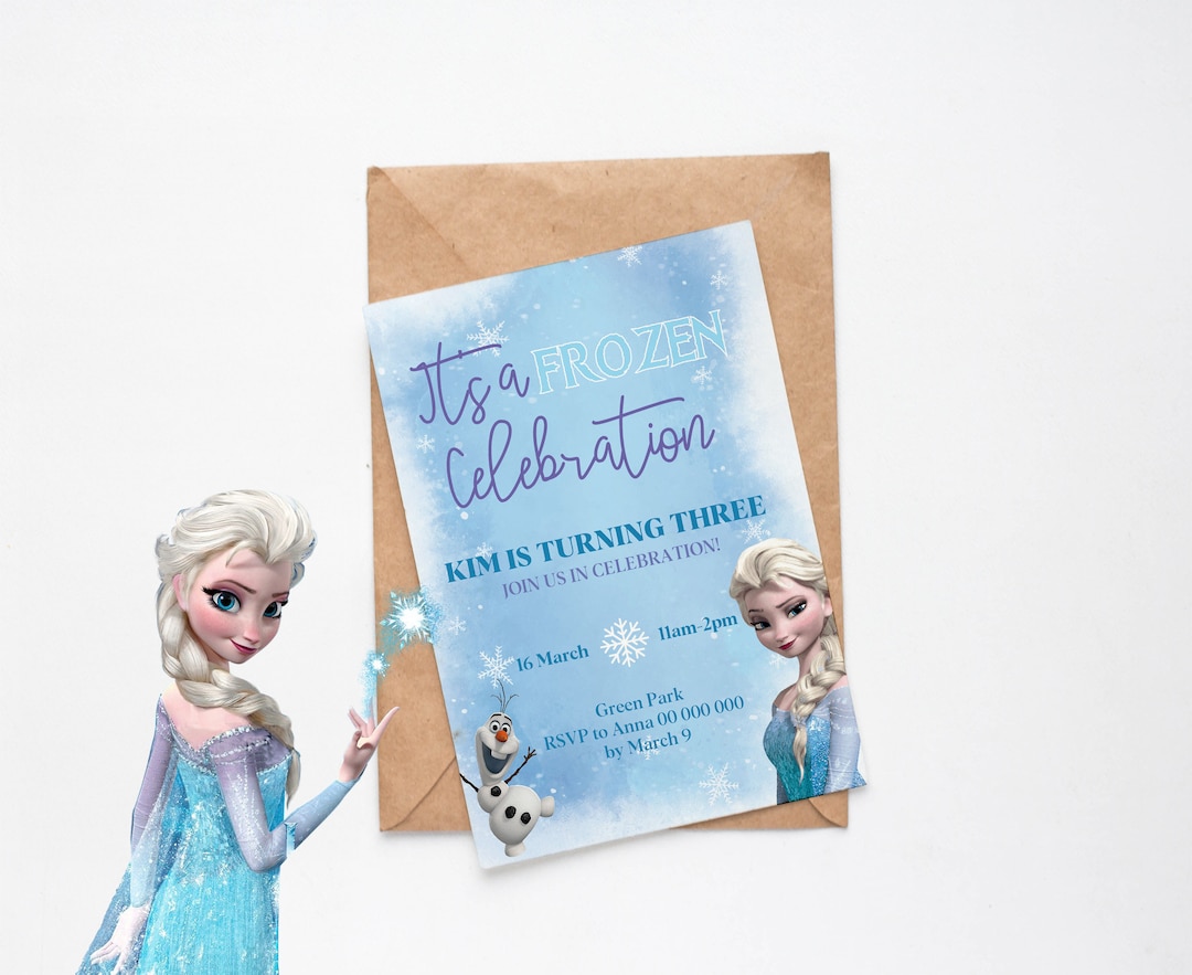 FROZEN Birthday Invitation, Elsa Birthday Invitation Frozen Party ...