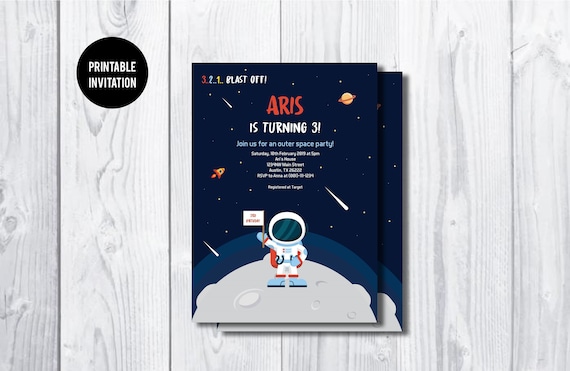 Nasa Birthday Invitations