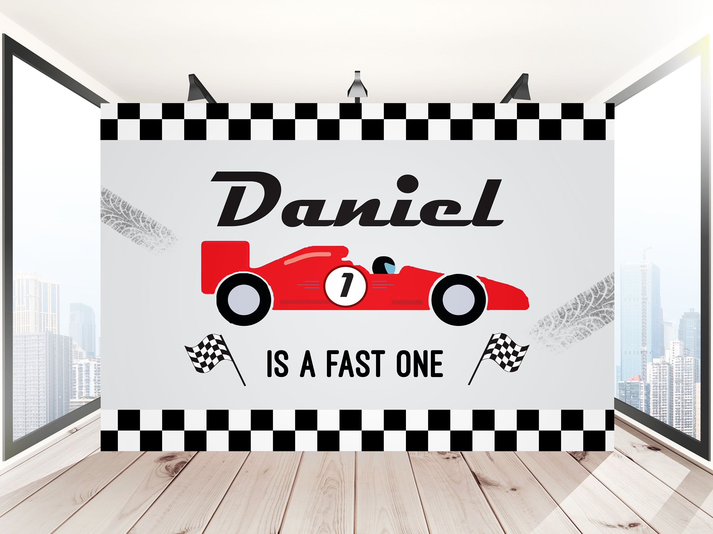 Cars Birthday Backdrop Cars Birthday Decoration Two Fast - Etsy