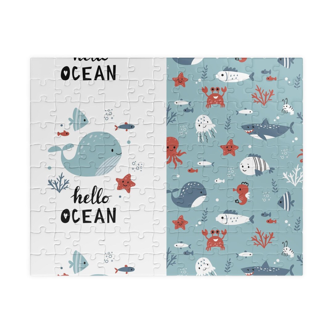 Ocean-themed Puzzle, Fun Family Activity, Educational Gift for Kids ...