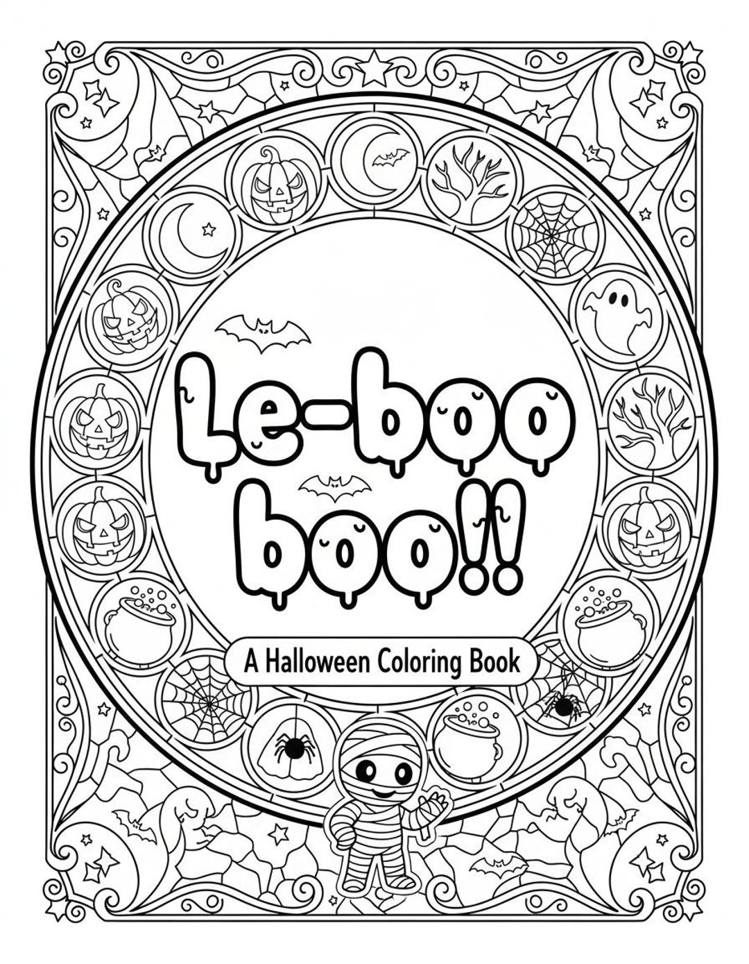 Le-boo Boo! Halloween Coloring Book - Etsy