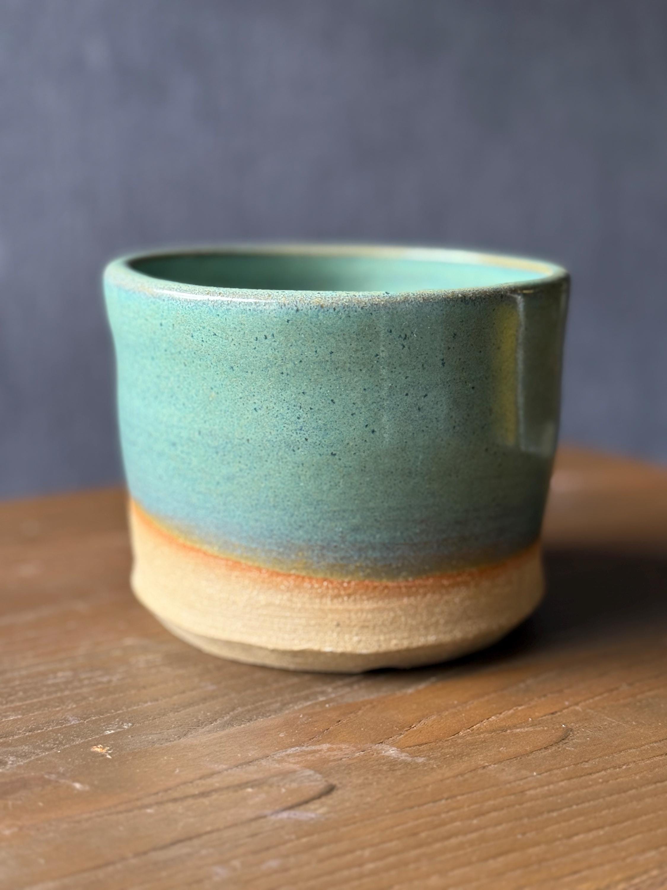 Green/blue Homemade Pottery Indoor Planter - Etsy